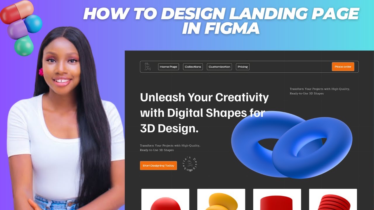 How to design a simple landing website page in Figma || UIUX Design ...
