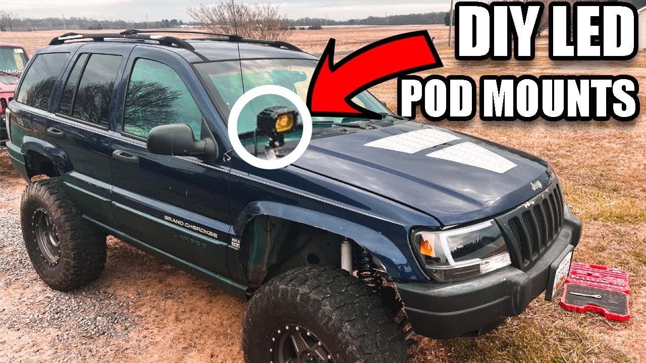 MAKE YOUR OWN LIGHT POD BRACKETS FOR $10!! JEEP WJ - YouTube