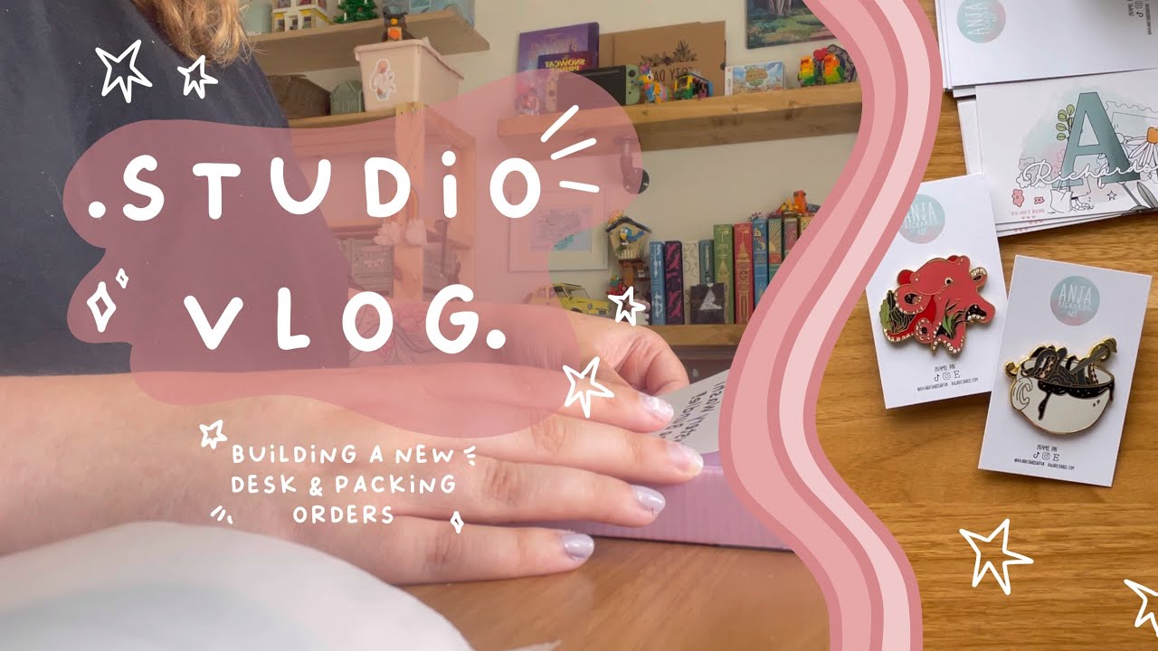 Small Business Vlog: Lets build a new desk & pack some orders! cosy ...