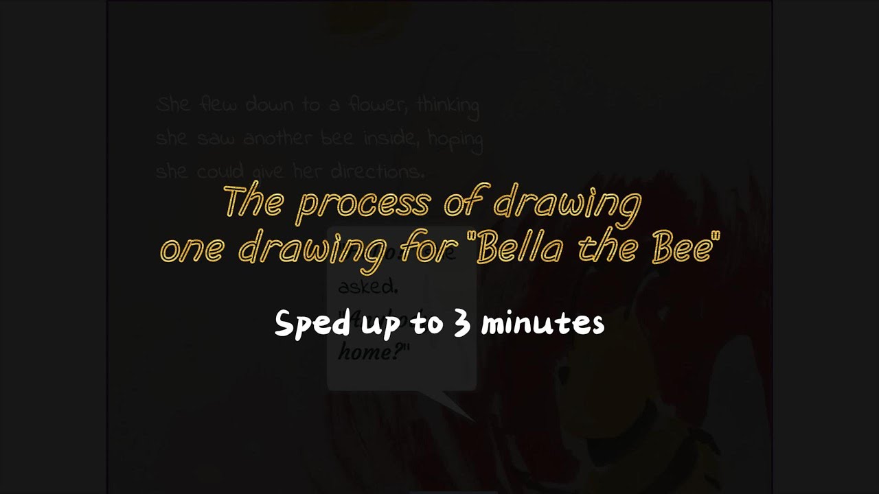 Watch How I Draw Bella the Bee (Process of one drawing) - YouTube