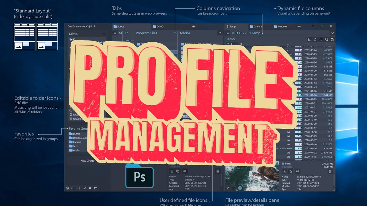 FINALLY, a REAL Pro File Manager for Windows | One Commander - YouTube