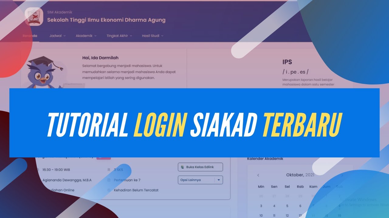 Tutorial Login SIAKAD STIE Dharma Agung Indonesia Terbaru 2023 - YouTube