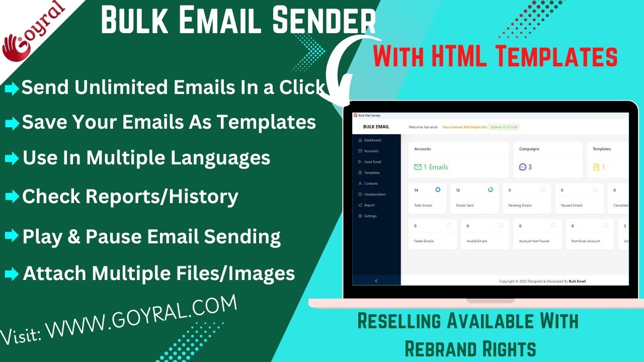 Goyral Bulk Mail | Multi Email Sender| Multiple Email Login | Bulk ...