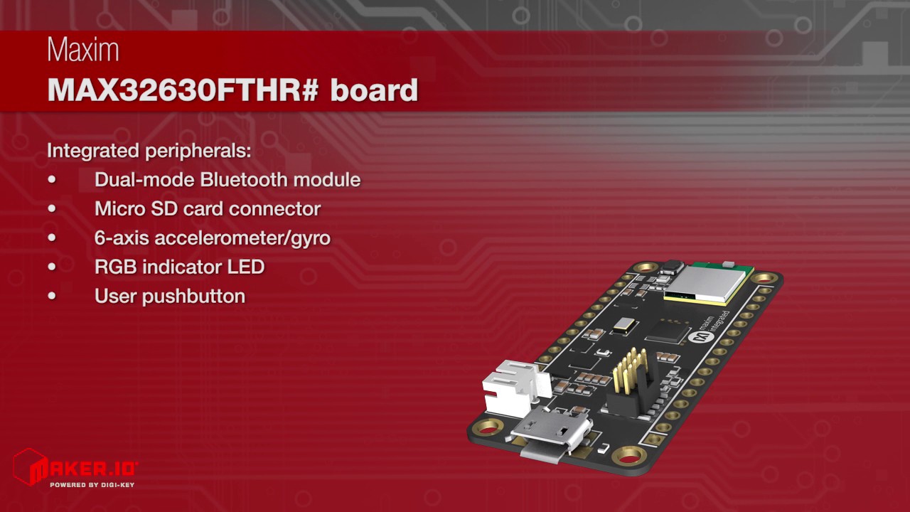 Maxim MAX32630 Rapid Development Platform | Maker Minute - YouTube