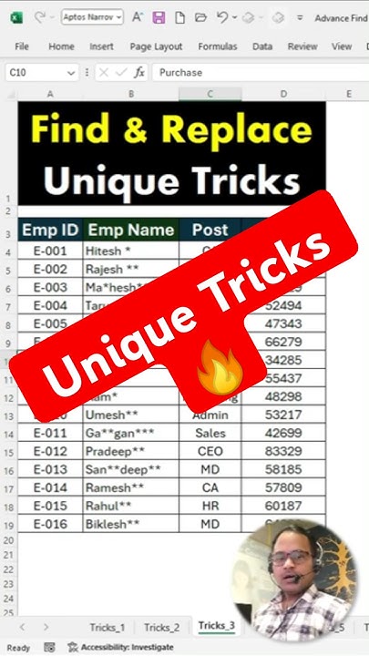 Unique Trick 🔥 Find and Replace | Remove Asterisk in One Click | Find and Replace in Excel # ...