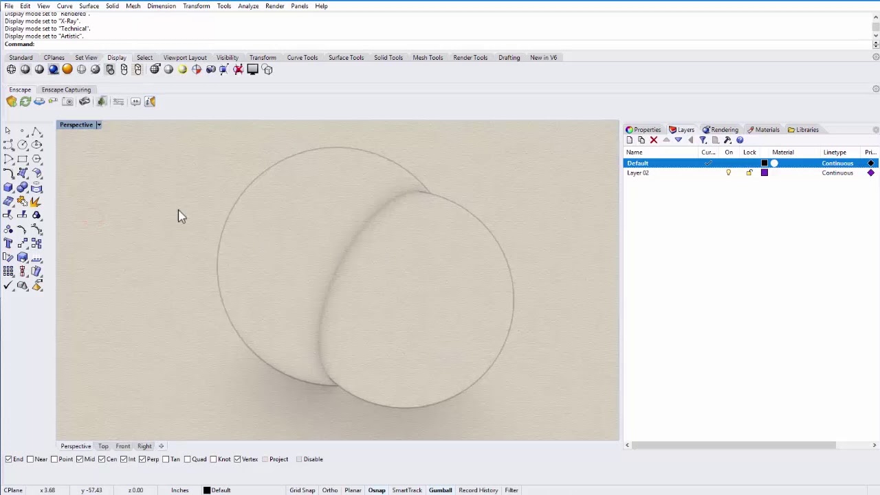 Rhino 6 3D CAD Software | Display Options and Visibility - YouTube