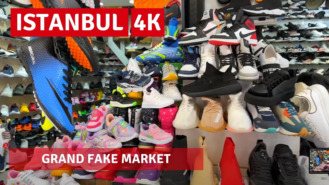 Istanbul 2022 Grand Fake Market 8 April Walking Tour |4k UHD 60fps ...