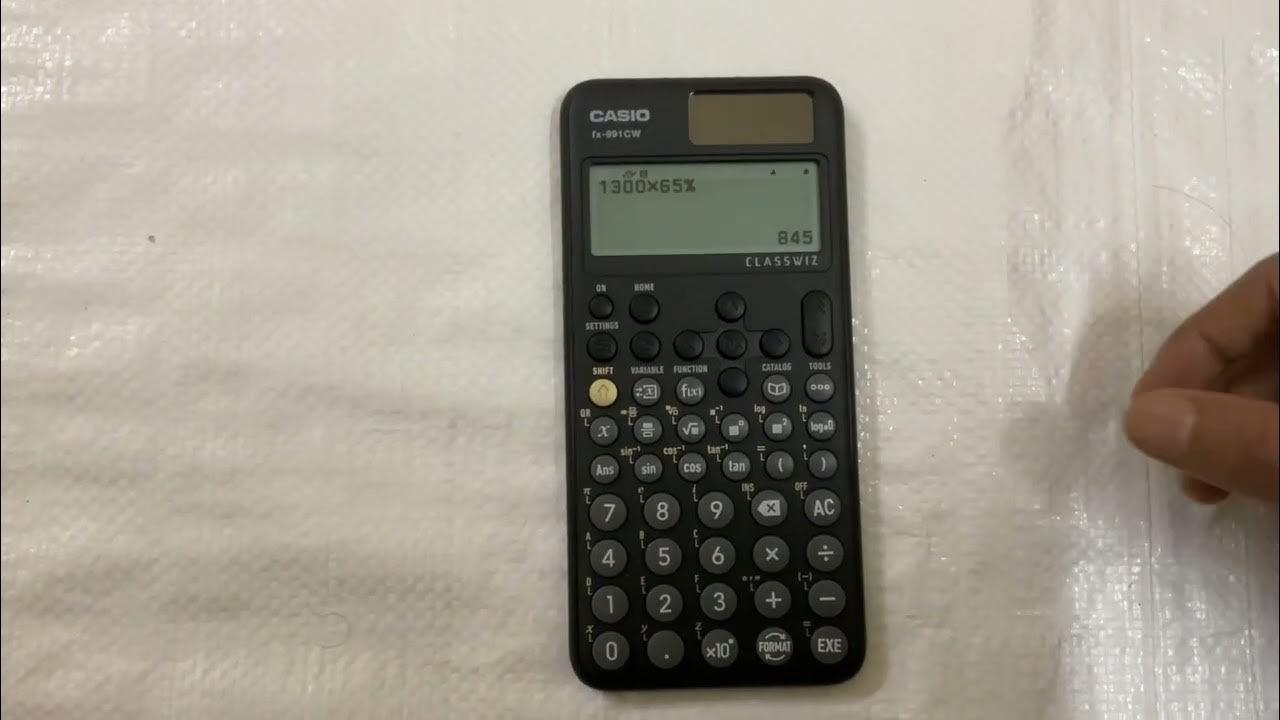 percentage and factorial calculation casio fx991cw - YouTube