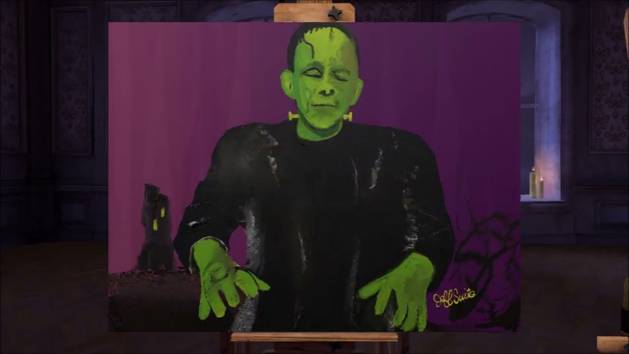 Time Lapse painting Frankenstein in VR Meta Quest 2 Vermillion - YouTube