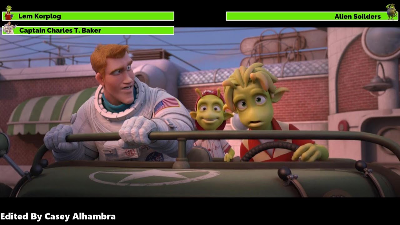 Planet 51 (2009) Military Chase Scene with healthbars - YouTube