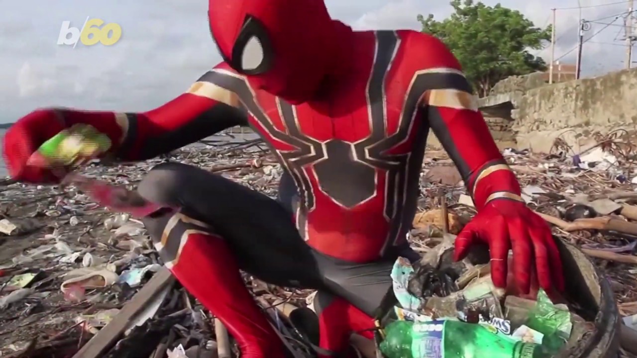 Indonesian Man Picks up Trash in Spider-Man Suit to Highlight Waste ...
