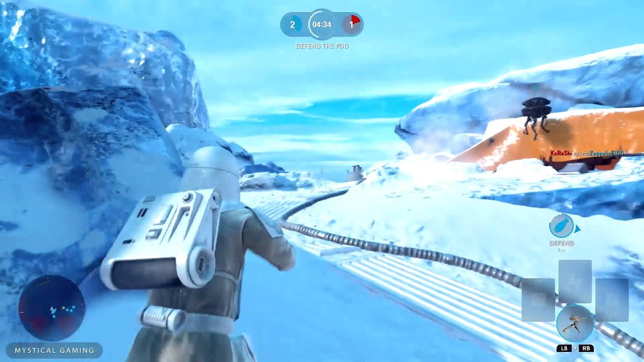 Star Wars Battlefront - Drop Zone - Ice Caves (Hoth) (XBOX ONE) - YouTube