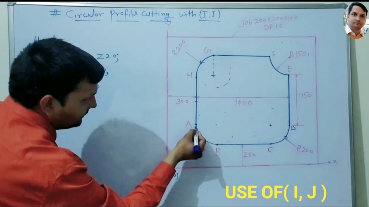 # CIRCULAR PROFILE CUTTING WITH ( I , J) BY VIJAY SIR 8750725636 - YouTube