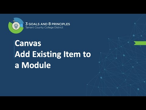 Canvas Add Existing Item to Module - YouTube