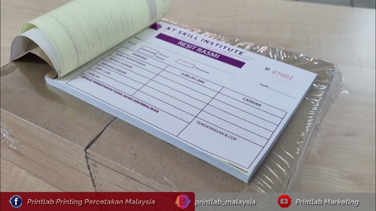 BILL BOOK ONE COLOUR PRINTING - YouTube