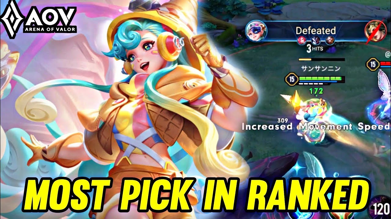 AOV : TEERI GAMEPLAY | MOST PICK IN RANKED - ARENA OF VALOR ...