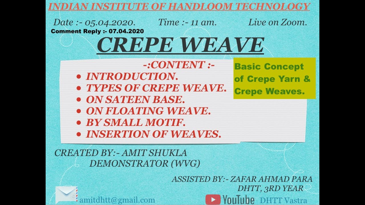 +2 | Crepe Yarn & Crepe Weave | Construction of Crepe Fabric | Crepe ...
