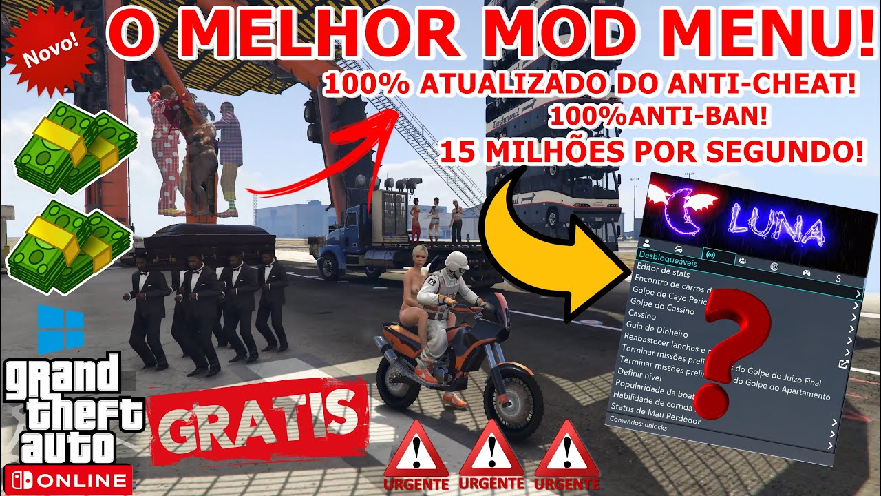 🔥SAIU🔥NOVO LOOP DE 15 MILHÕES POR SEGUNDO COM O MELHOR MOD MENU DO GTAV ...
