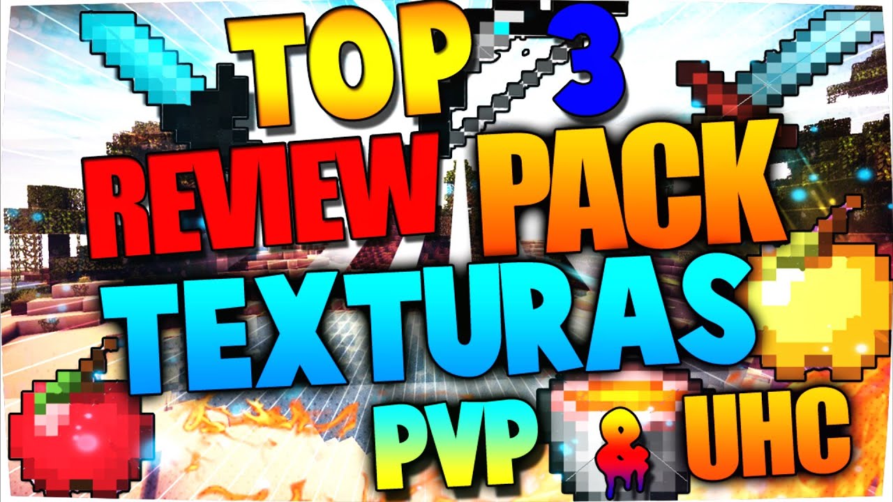 TOP 3 REVIEW LOS MEJORES PACK DE UHC & PVP MINECRAFT 1.8.X - YouTube