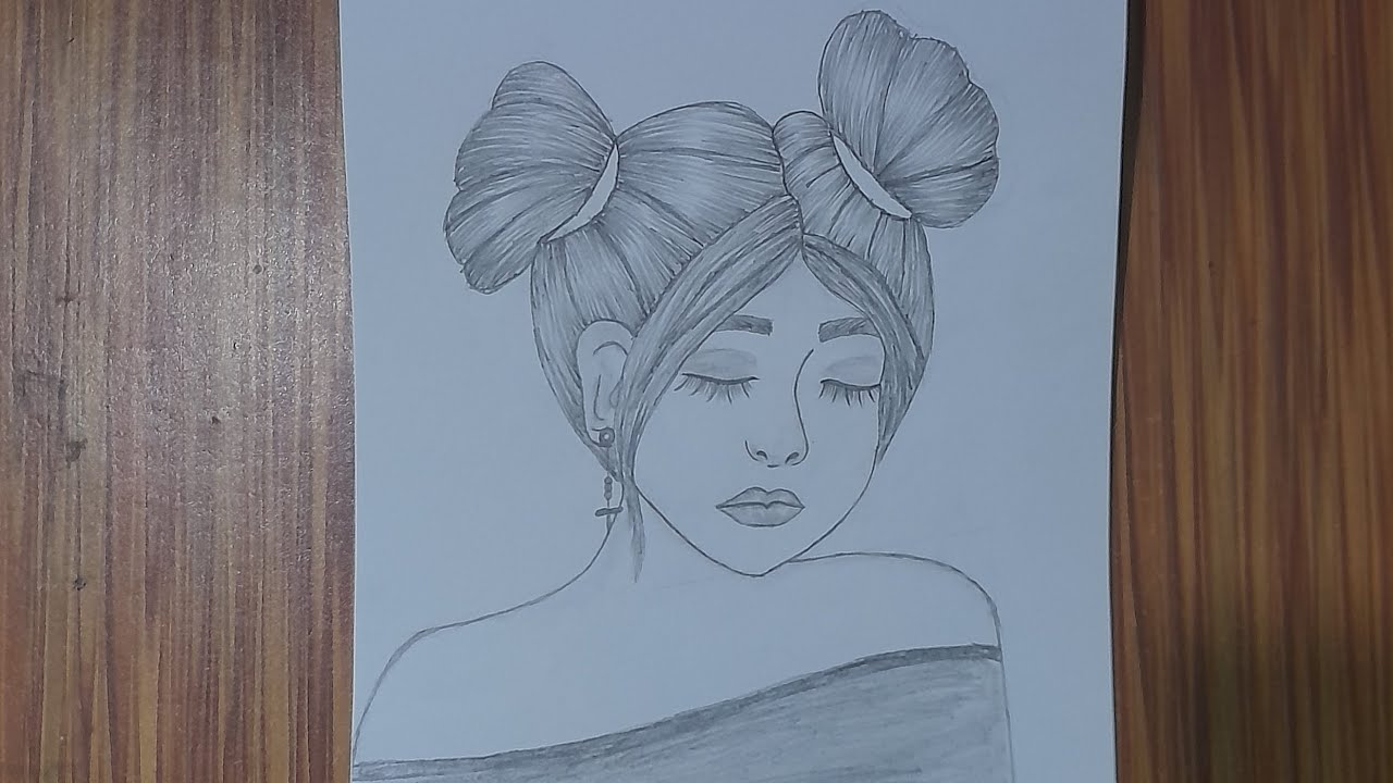 How to draw girl Cute face ||pencil sketch - YouTube