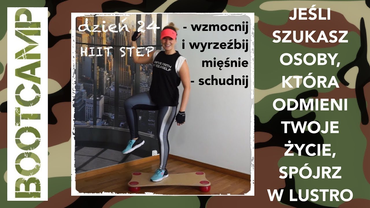 BOOTCAMP - Dzień 24 - HIIT - STEP - ćwiczenia ze stepem, trening ...