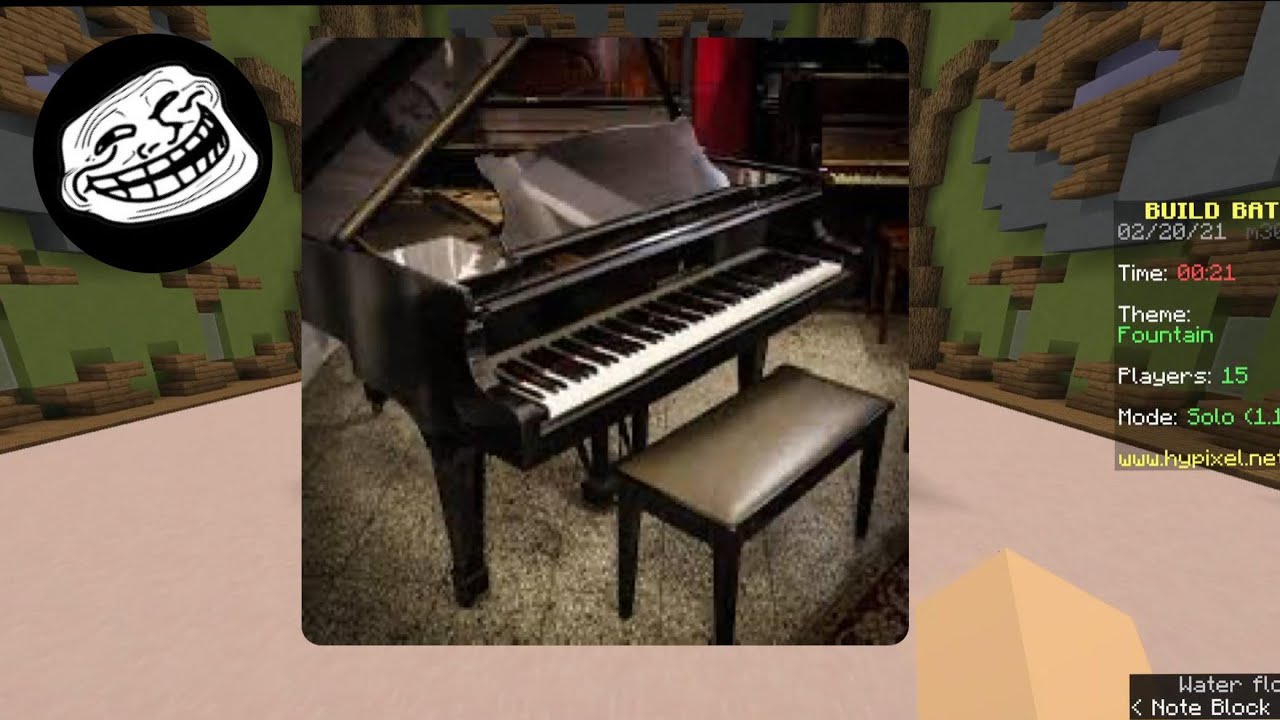 EL PIANO LEGENDARIO!!!🎹😱BUILD BATTLE MINECRAFT⚒ - YouTube