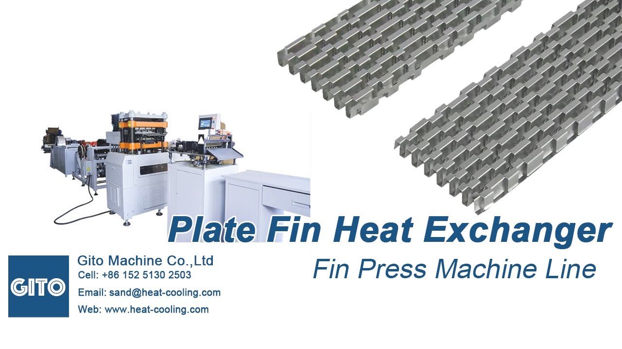Brazed Bar Plate Heat Exchanger Corrugated Fin Press Machine - YouTube