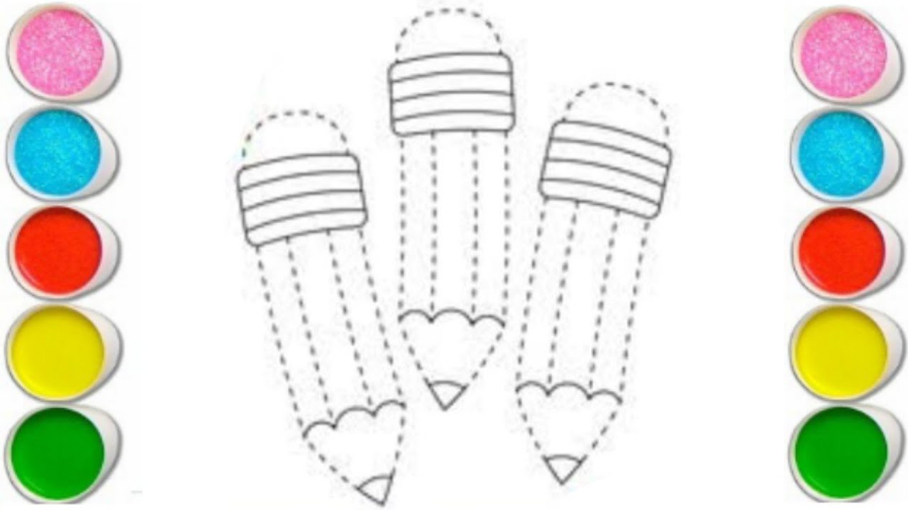 How to draw a Pencil for kids | Pencil Easy Draw Tutorial - YouTube