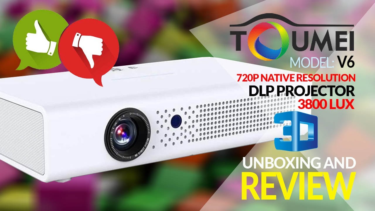Toumei V6 3D DLP Android Projector – Unboxing And Review - YouTube