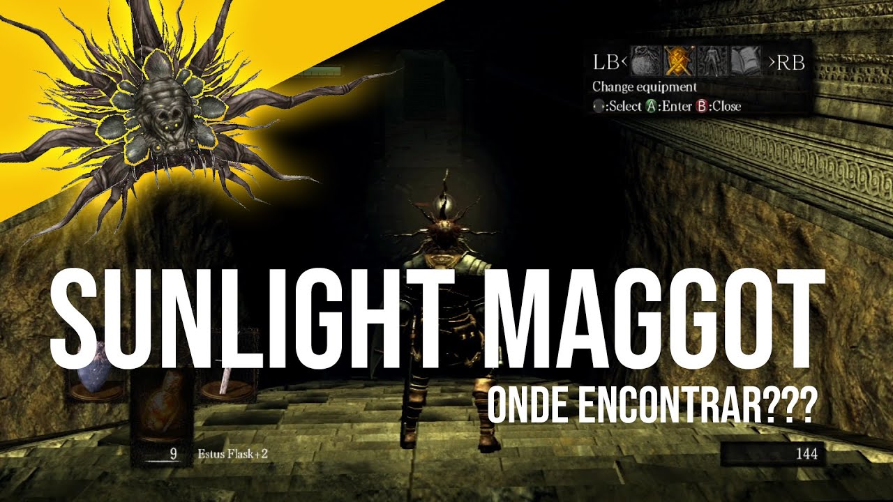 Como encontrar o elmo SUNLIGHT MAGGOT para ver no escuro | DARK SOULS ...