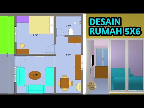 DESAIN RUMAH MUNGIL 5X6 MINIMALIS LOW BUDGET - YouTube