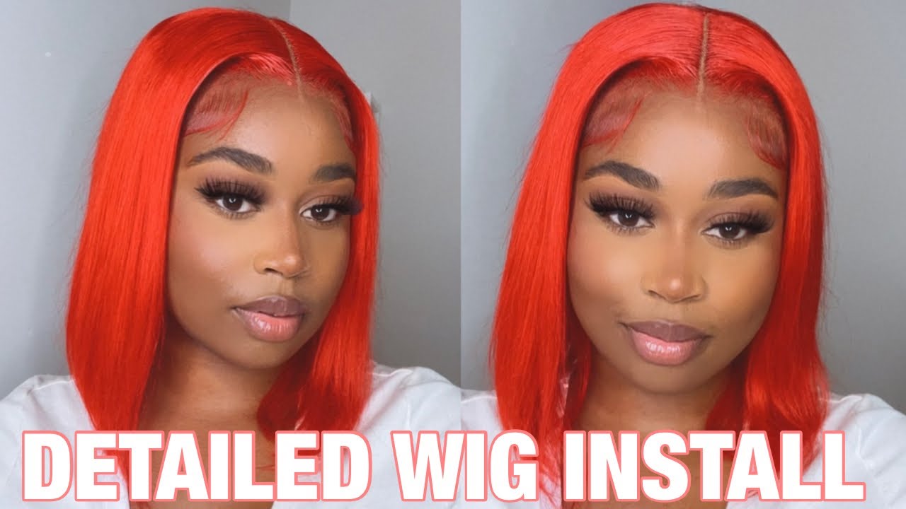 EXTREMELY DETAILED WIG INSTALL | PRE-COLORED BOB WIG ft HairSpells ...