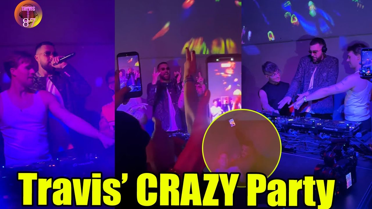 Travis Kelce Singing, Remixing & Dancing to Taylor Swift's music while ...