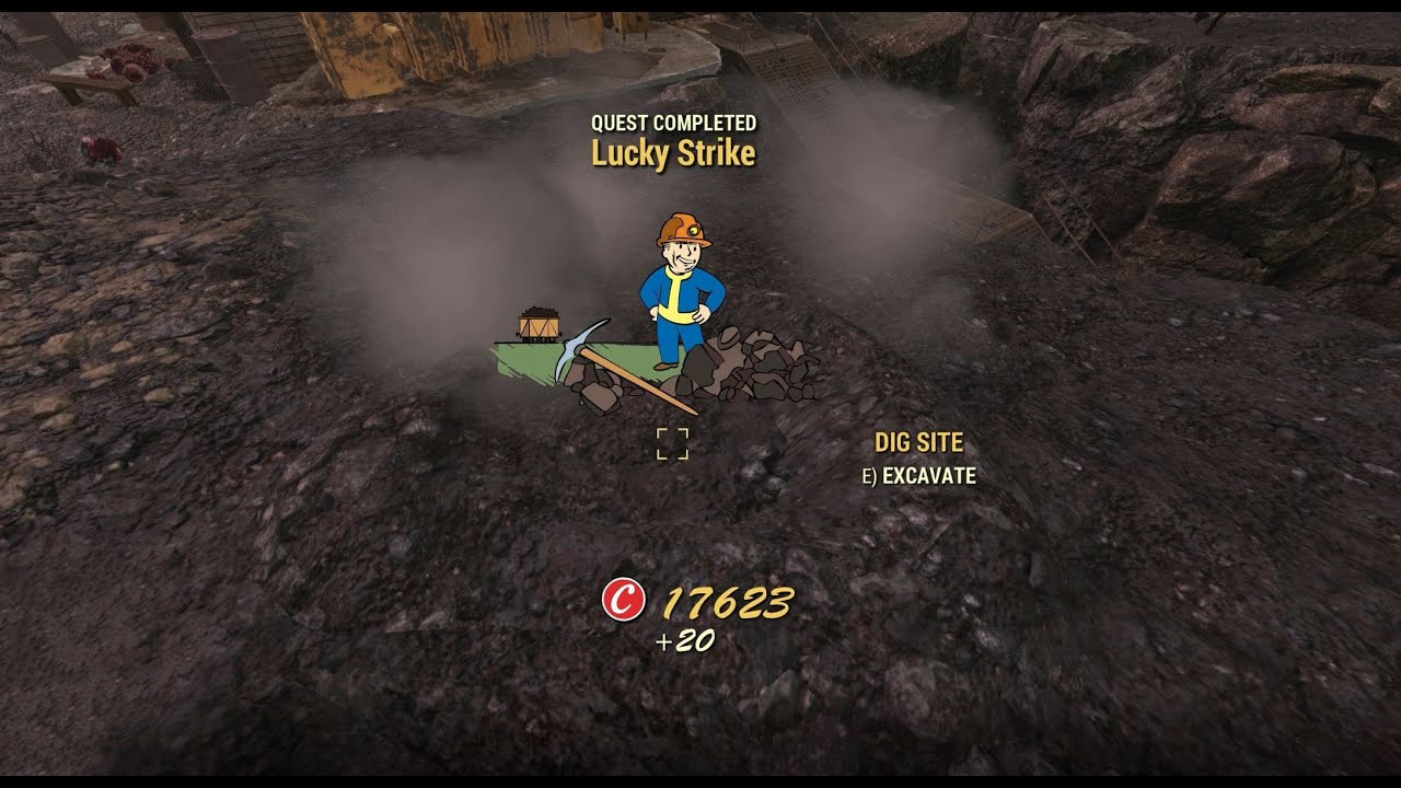 Fallout 76 - Lucky Strike - Find and excavate the Dig Site in Abandoned ...