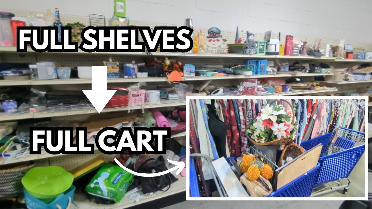 FULL SHELVES at Goodwill… FULL CART for me! 🤭🎉 - YouTube