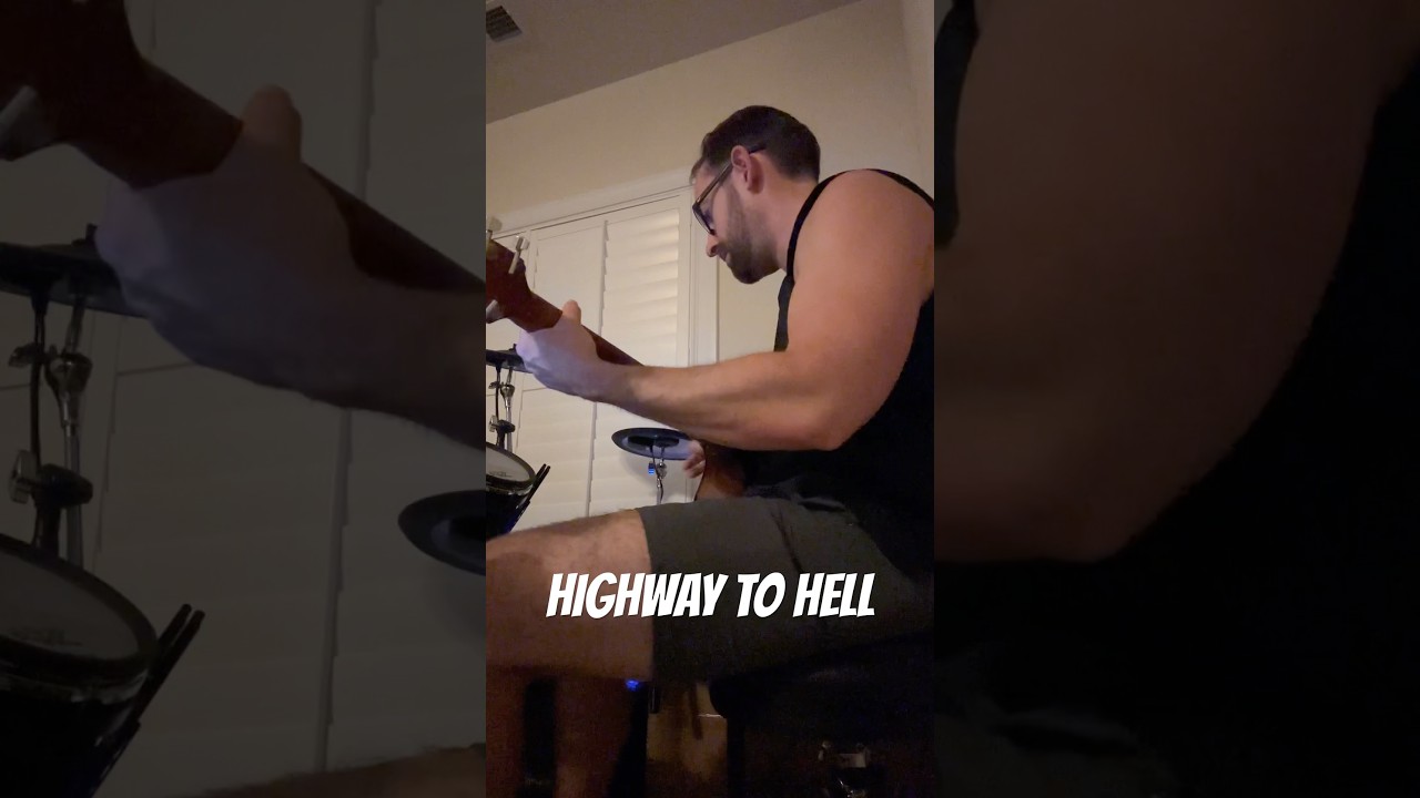 AC/DC - HIGHWAY TO HELL (jam) #practice#cover#live#acoustic#posts#guitar#drums#reels#music#post# ...