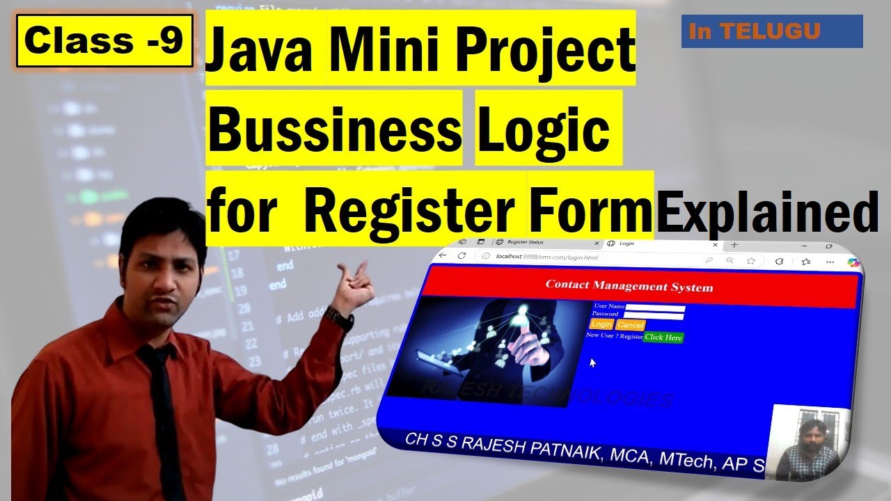 Java Project Class 9 Bussiness Logic for Register Form - YouTube