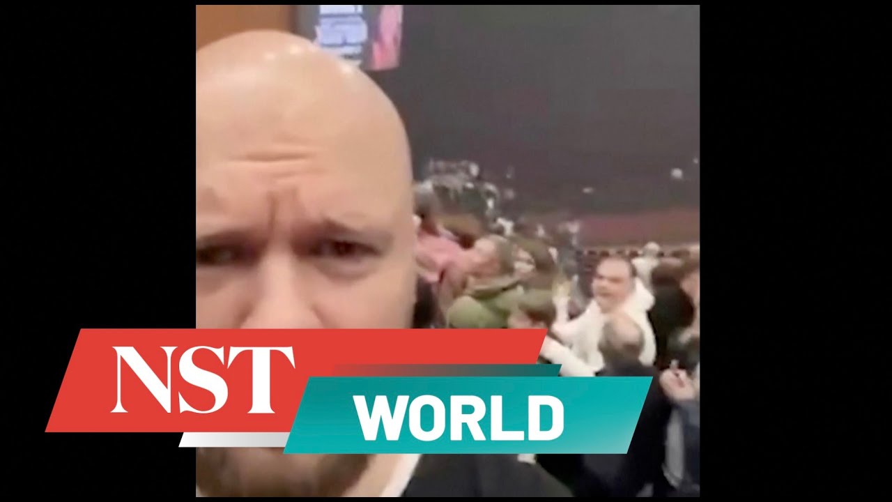 Inside Russian concert hall during shooting attack - YouTube
