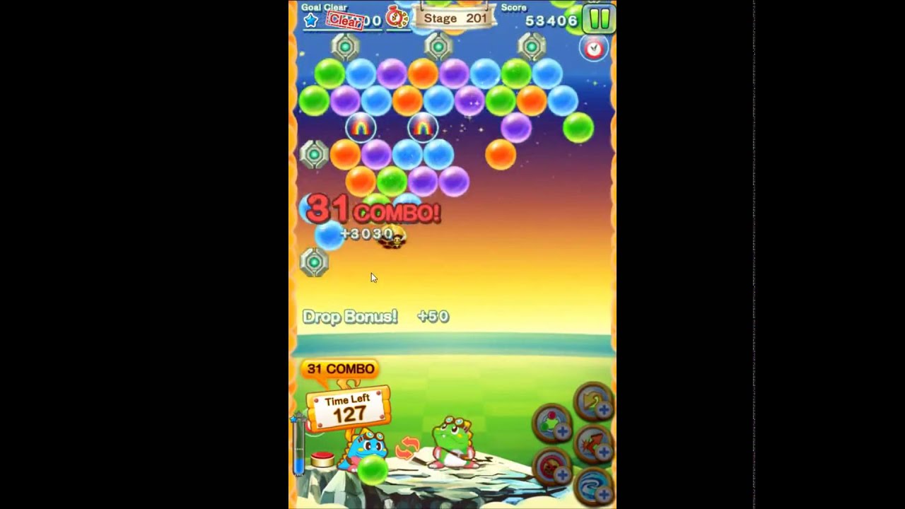 LINE Puzzle Bobble Stage 201 / LINE パズルボブル ステージ 201 - YouTube