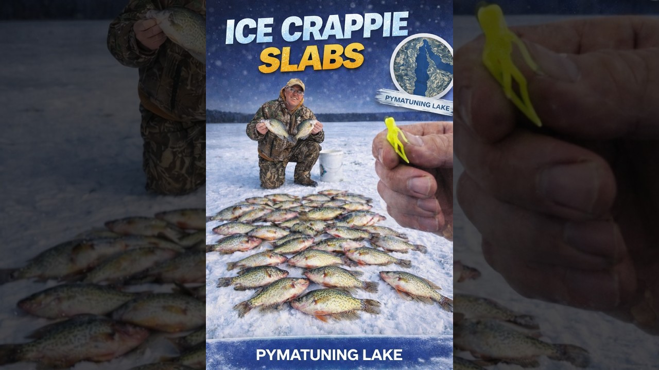 Slab Crappie on Pymatuning Lake! 🎯 Ice Fishing Finesse & Micro Bait ...
