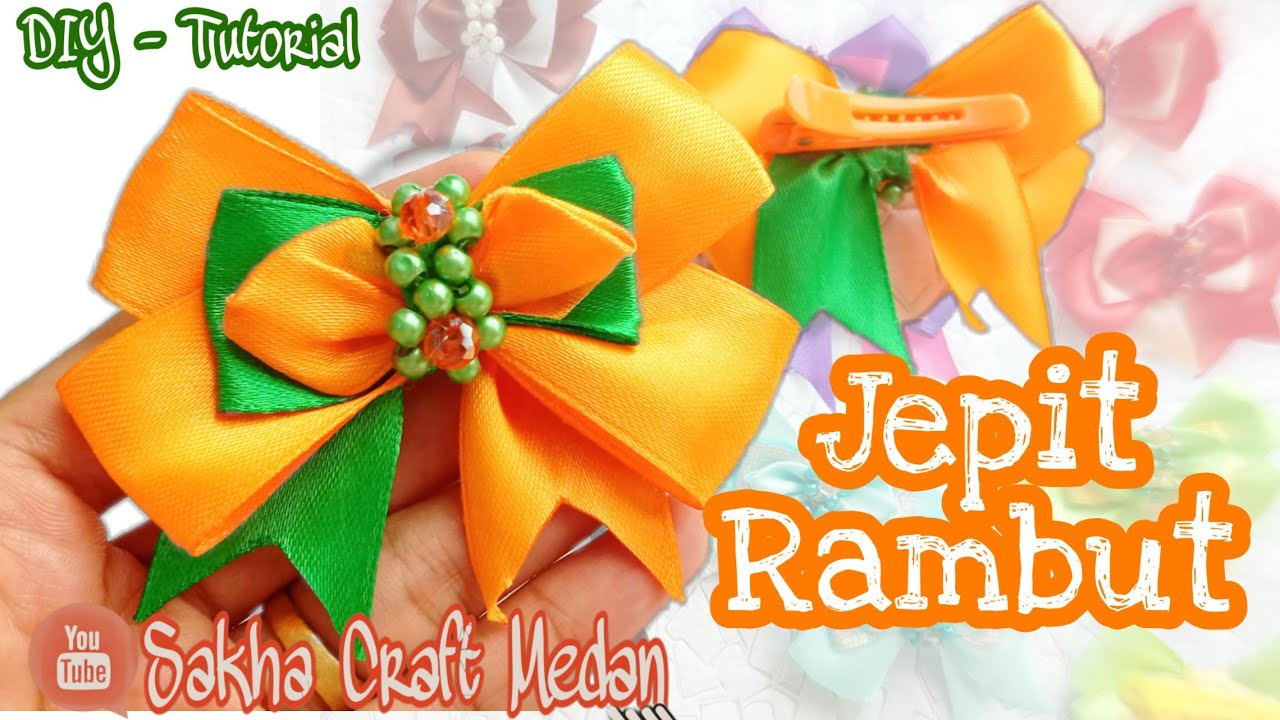 DIY (23) || Cara Membuat JEPIT RAMBUT Handmade dari Pita Satin || Hair ...