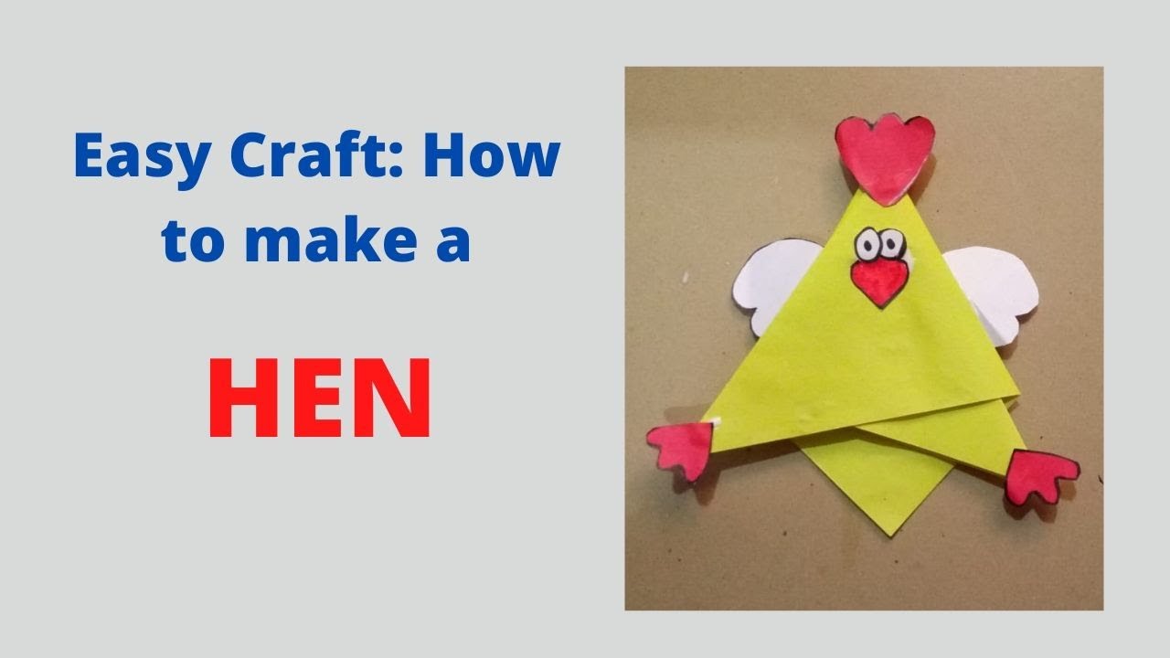Easy Craft: How to make a hen - YouTube