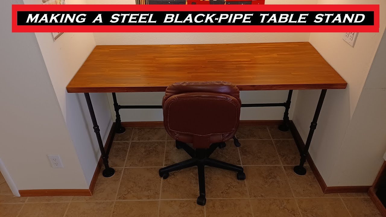Making a Black Pipe Table Stand - YouTube