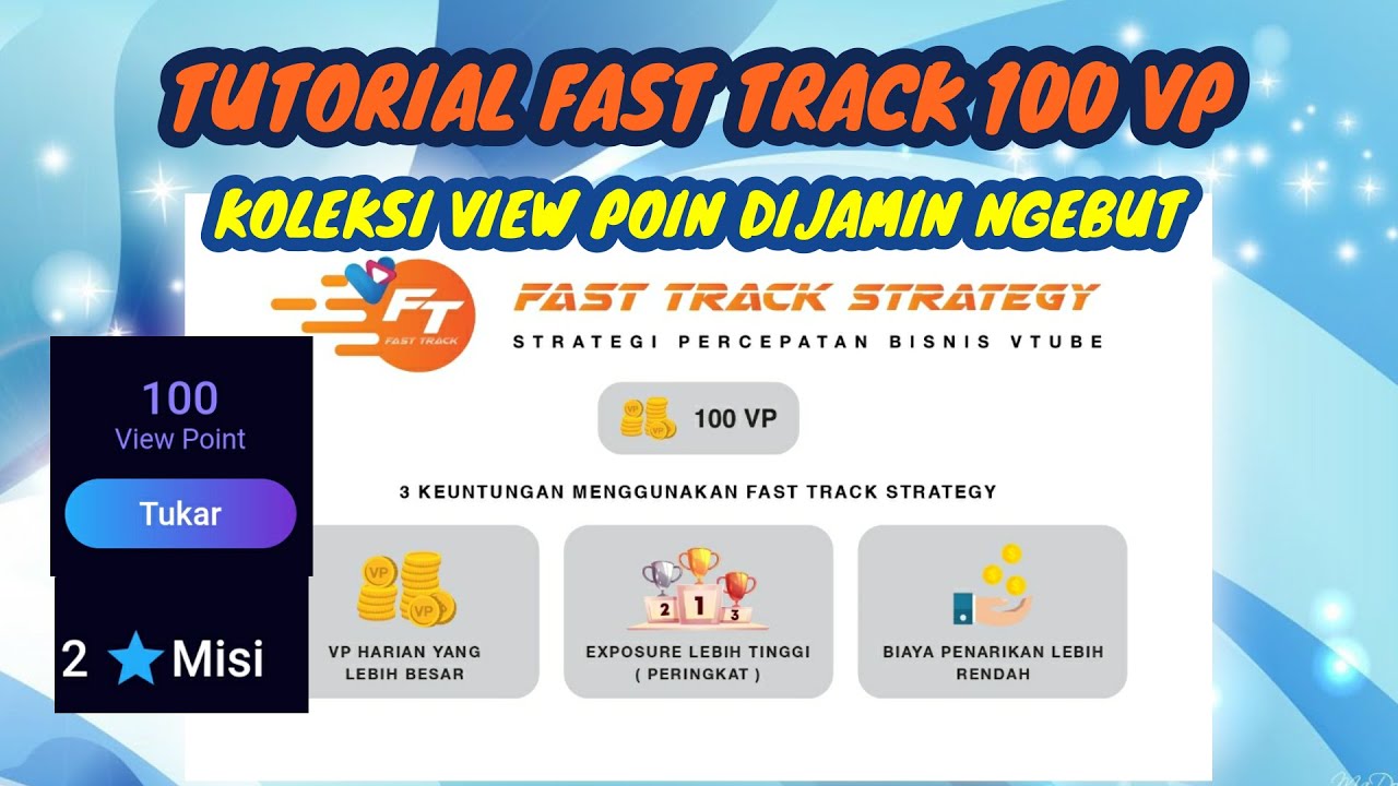 CARA FAST TRACK 100 VP TERBARU // KOLEKSI VIEW POIN DIJAMIN NGEBUT ...