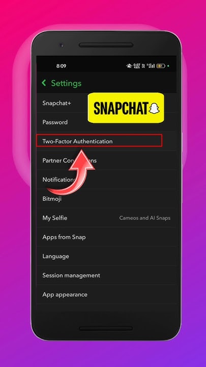 Snapchat Two Factor Authentication On kaise kare | How to turn on Two Factor Authentication ...
