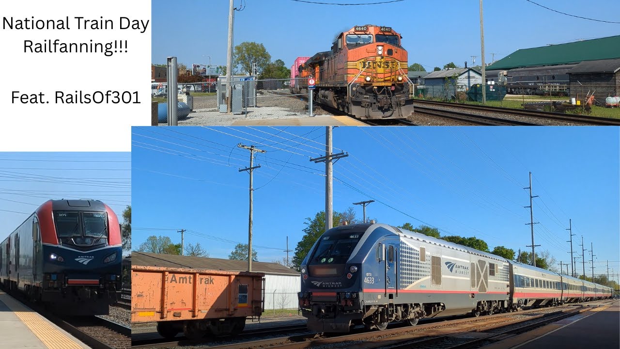 national train day railfanning in Dowagiac and Elkhart! - YouTube