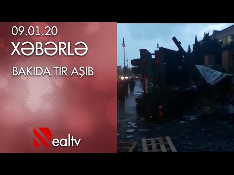 Bakıda TIR aşıb
