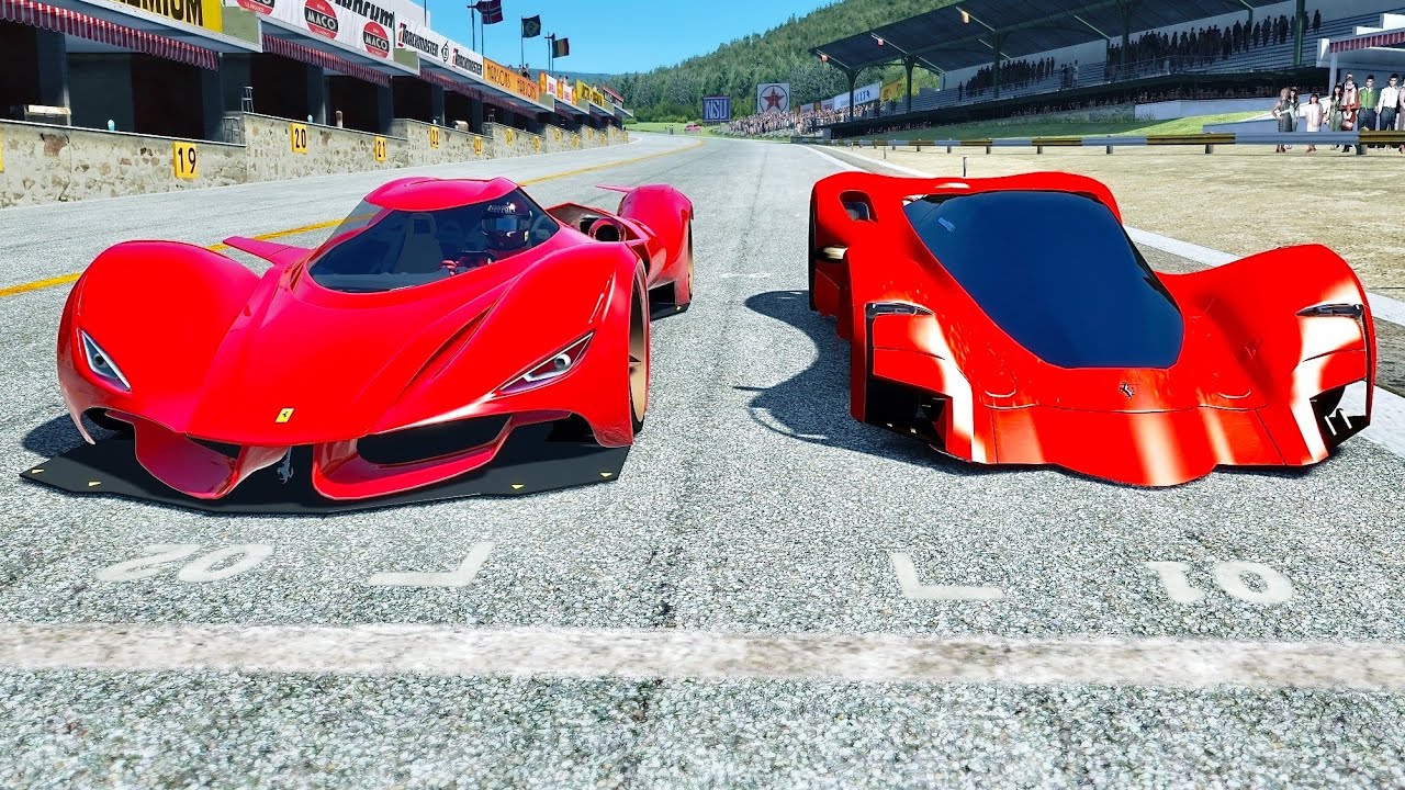 Ferrari Marte 2050 Concept vs 2025 Ferrari Piero T2 LM Stradale LMP1 at ...