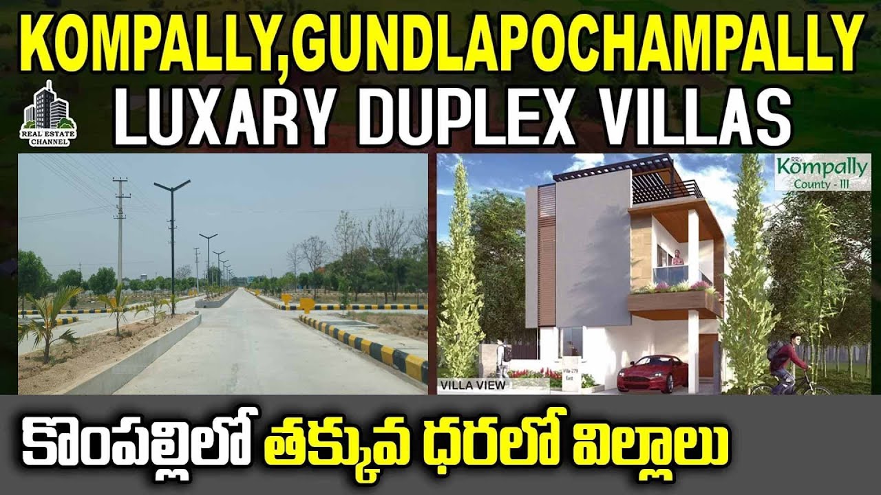 Villas Open Plots In Komapally County Medchal | Kompally Luxury Villas ...