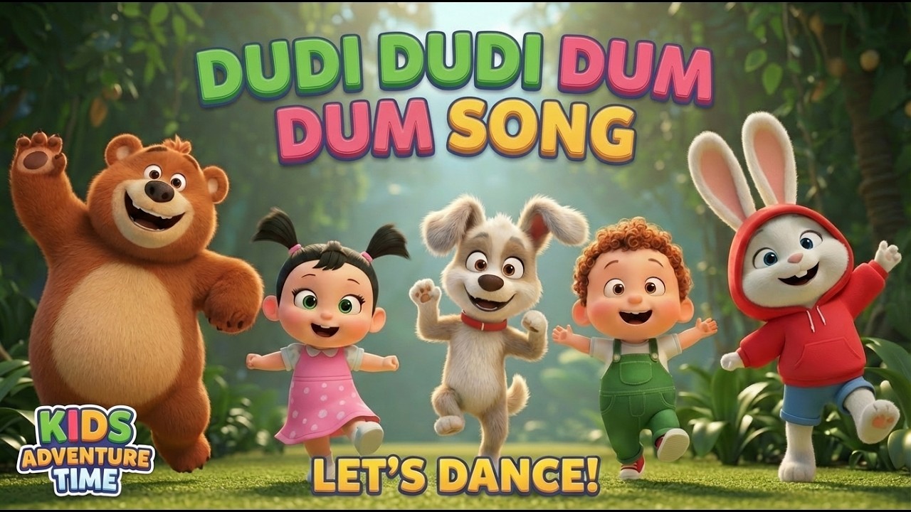 Dudi Dudi Dum Dum Dong | Fun 3D Nursery Rhyme Song for Kids | Toddler ...